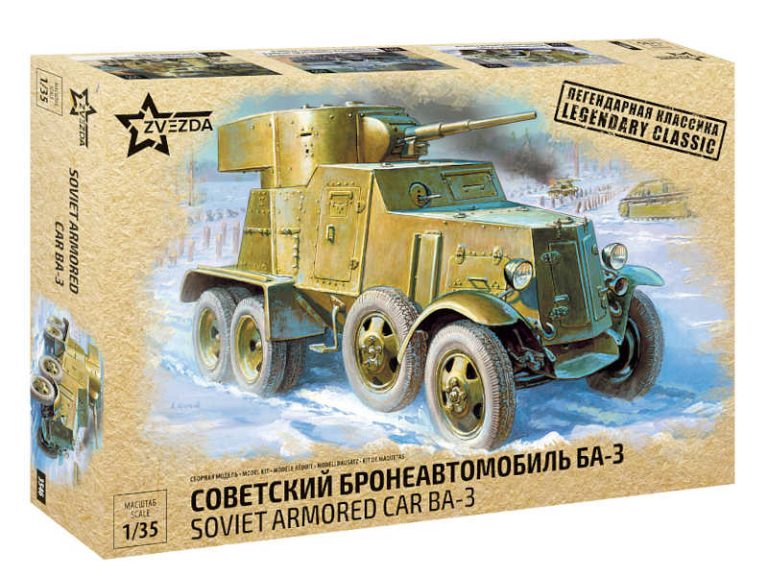 Zvezda 3546 BA-3 Soviet Army Car – AMT Modellismo